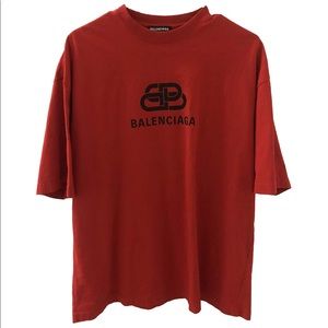 Balenciaga | Tops | Balenciaga Tshirt In Red Color Size Large | Poshmark